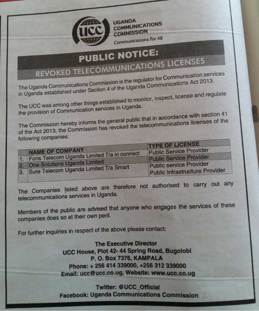 Exclusive: UCC revokes Smart Telecom’s licence – Techjaja
